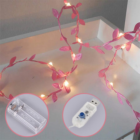 LED leaf garland FairyLights