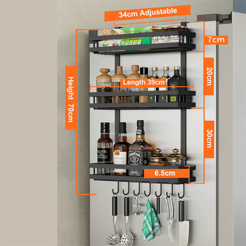 Refrigerator side storage rack StorageAid