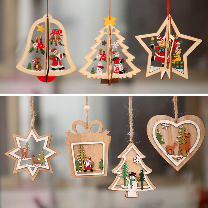 Wooden Christmas ornaments
