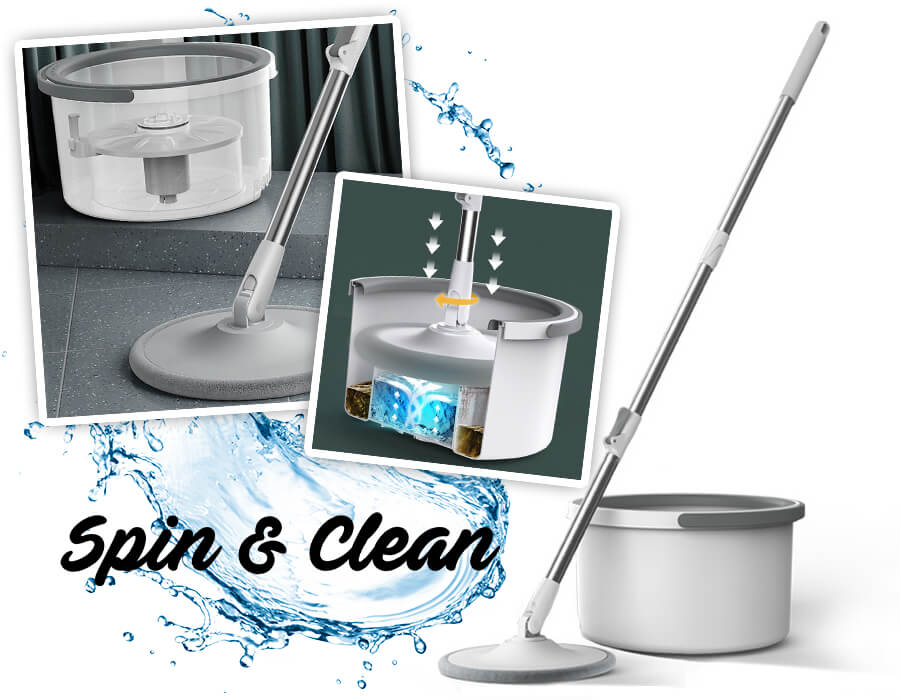 Σφουγγαρίστρα και κουβάς Spin & Clean